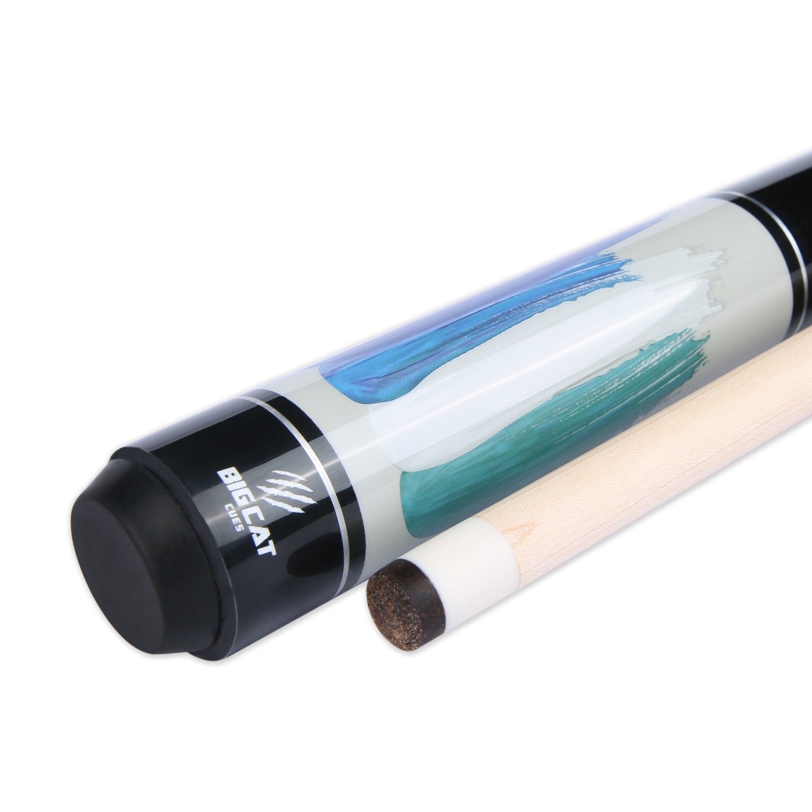 Big Cat Paint VII Dynamite Black Pool Cue Stick - 18/19/20/21 oz, Big ...