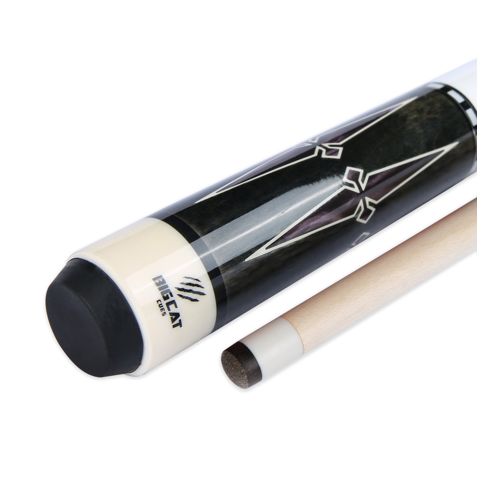 Big Cat IV Grey Black Pool Cue Stick - 18/19/20/21 oz, 12.5mm Tip, 58 ...
