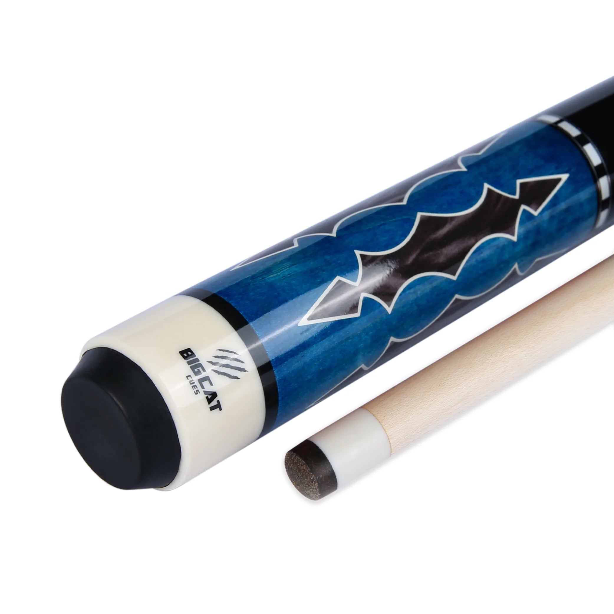 Big Cat II Blue Black Pool Cue Stick - 18/19/20/21 oz, 12.5mm Tip, 58 ...